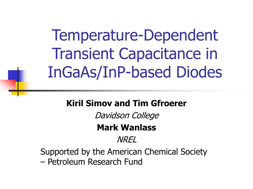 PPT - Temperature-Dependent Transient Capacitance in InGaAs/InP-based ...