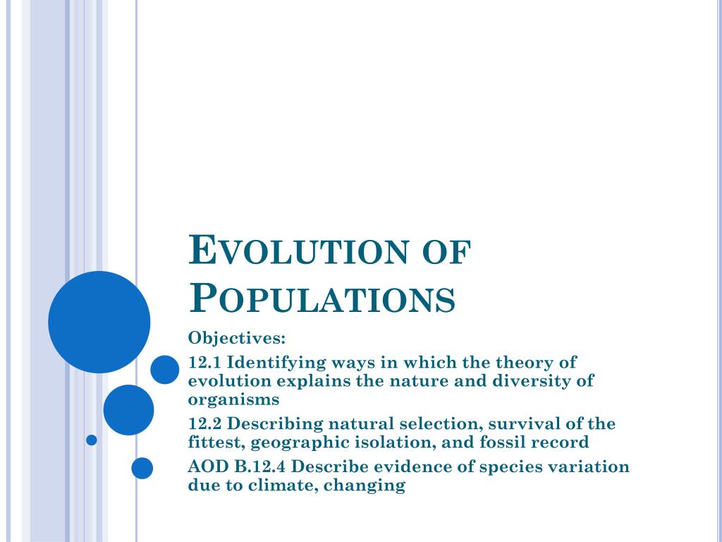PPT - Evolution of Populations PowerPoint Presentation, free download ...