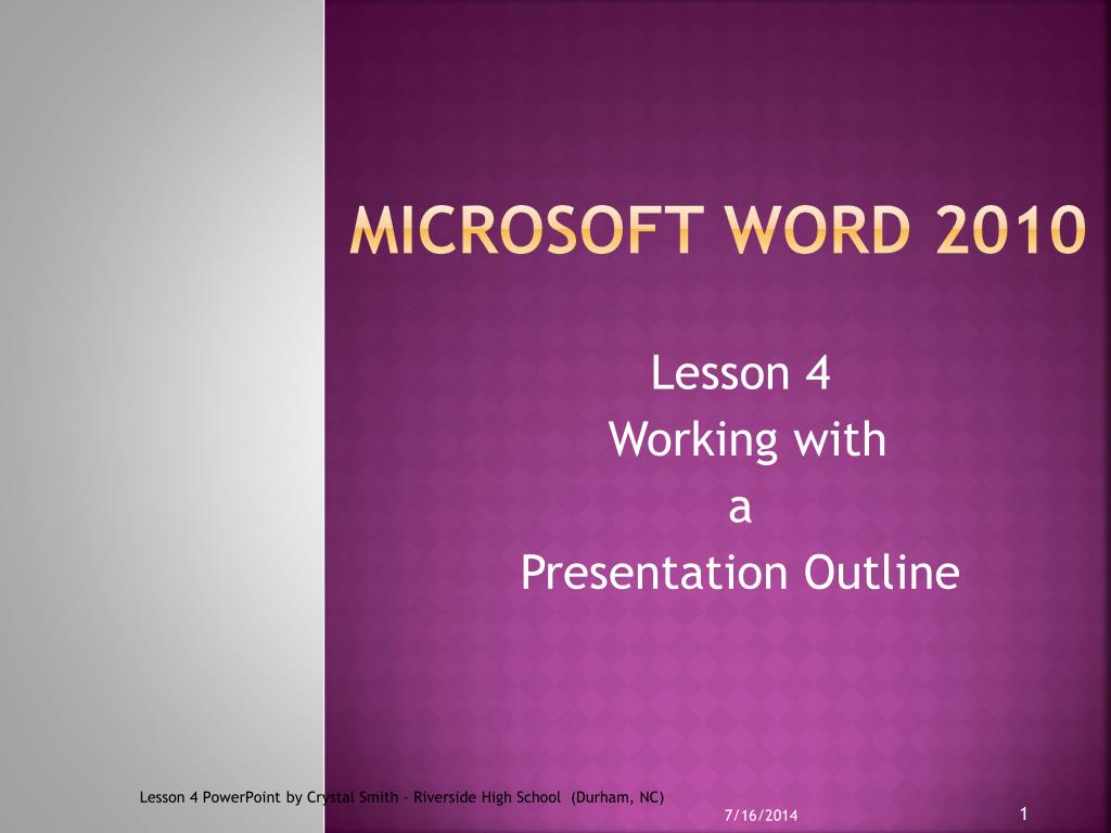 PPT - Microsoft Word 2010 PowerPoint Presentation, free download - ID ...