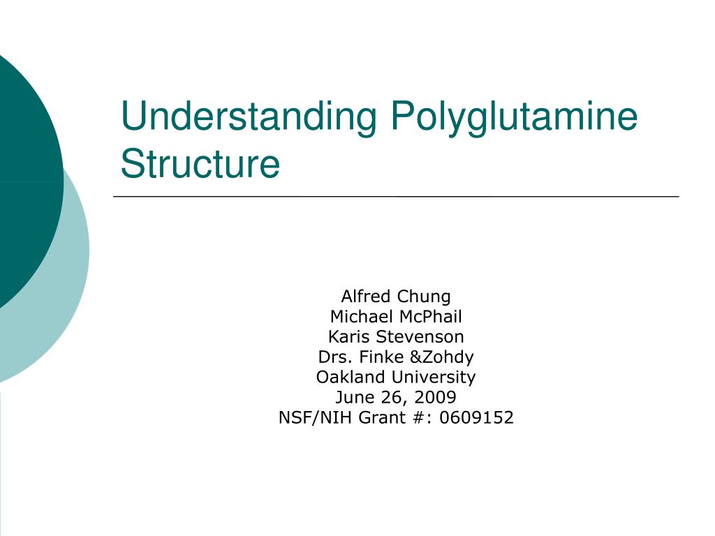 PPT - Understanding Polyglutamine Structure PowerPoint Presentation ...