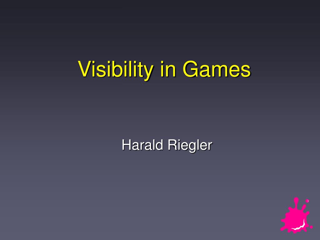 PPT - Visibility in Games PowerPoint Presentation, free download - ID ...