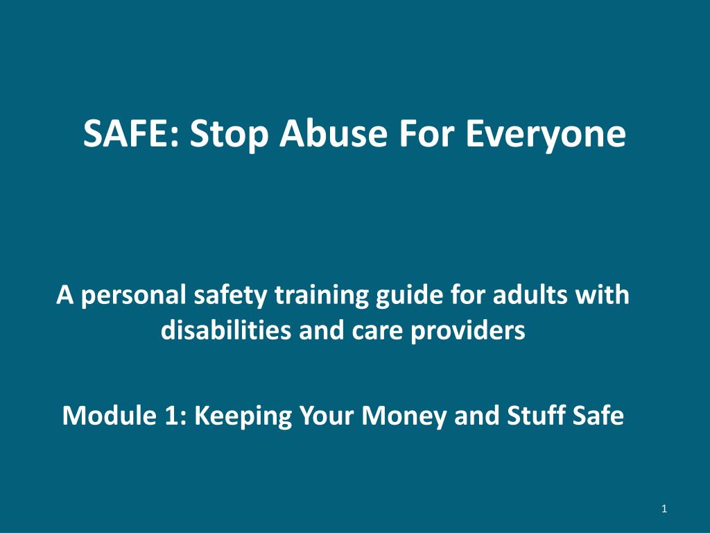 PPT - SAFE: Stop Abuse For Everyone PowerPoint Presentation, free ...