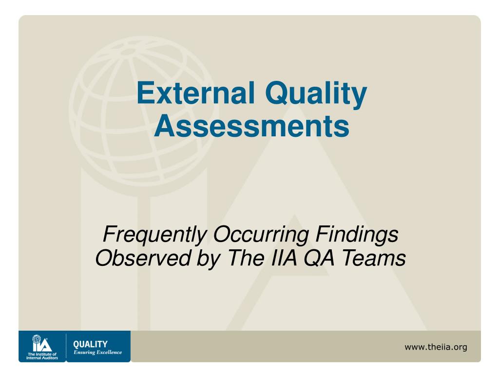 PPT - External Quality Assessments PowerPoint Presentation, free ...