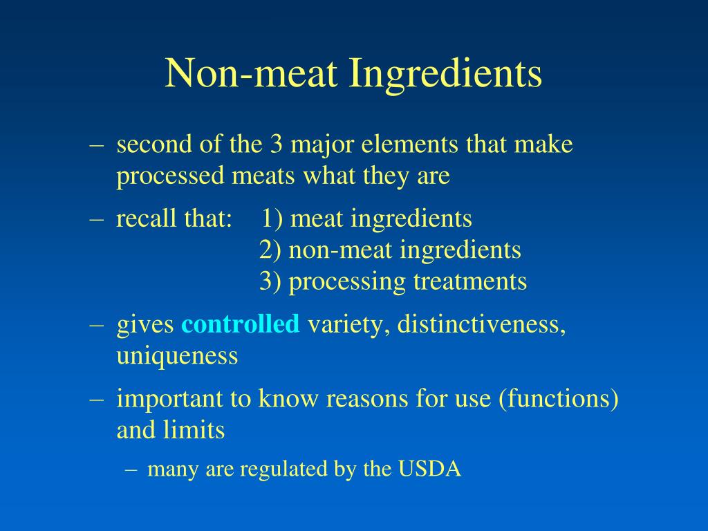 PPT - Non-meat Ingredients PowerPoint Presentation, free download - ID ...