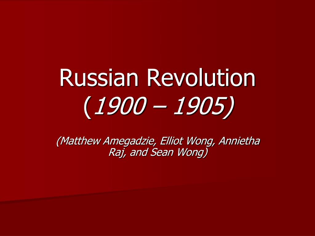 PPT - Russian Revolution ( 1900 – 1905) PowerPoint Presentation, free ...