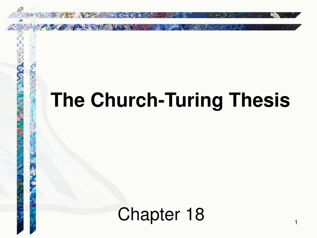 PPT - The Church-Turing Thesis PowerPoint Presentation, free download ...