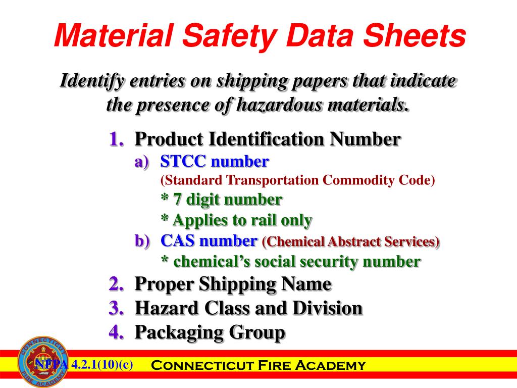 PPT - Material Safety Data Sheets PowerPoint Presentation, free ...