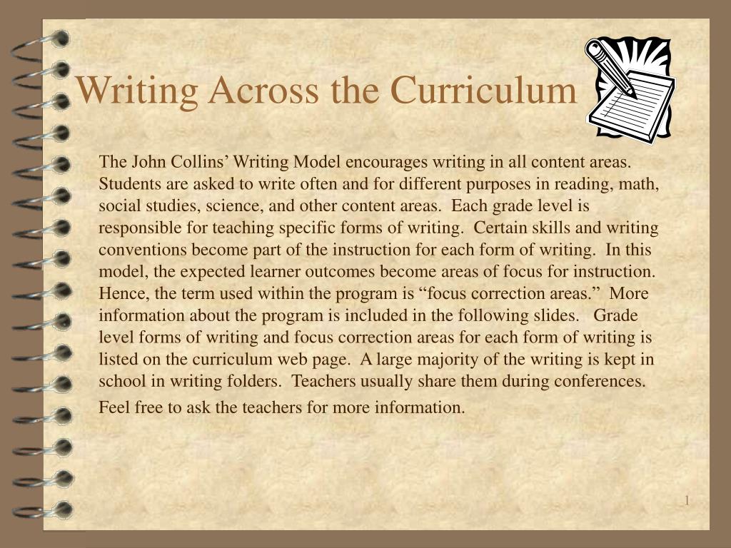 PPT - Writing Across the Curriculum PowerPoint Presentation, free ...