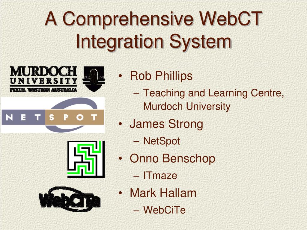 PPT - A Comprehensive WebCT Integration System PowerPoint Presentation - ID:1834169