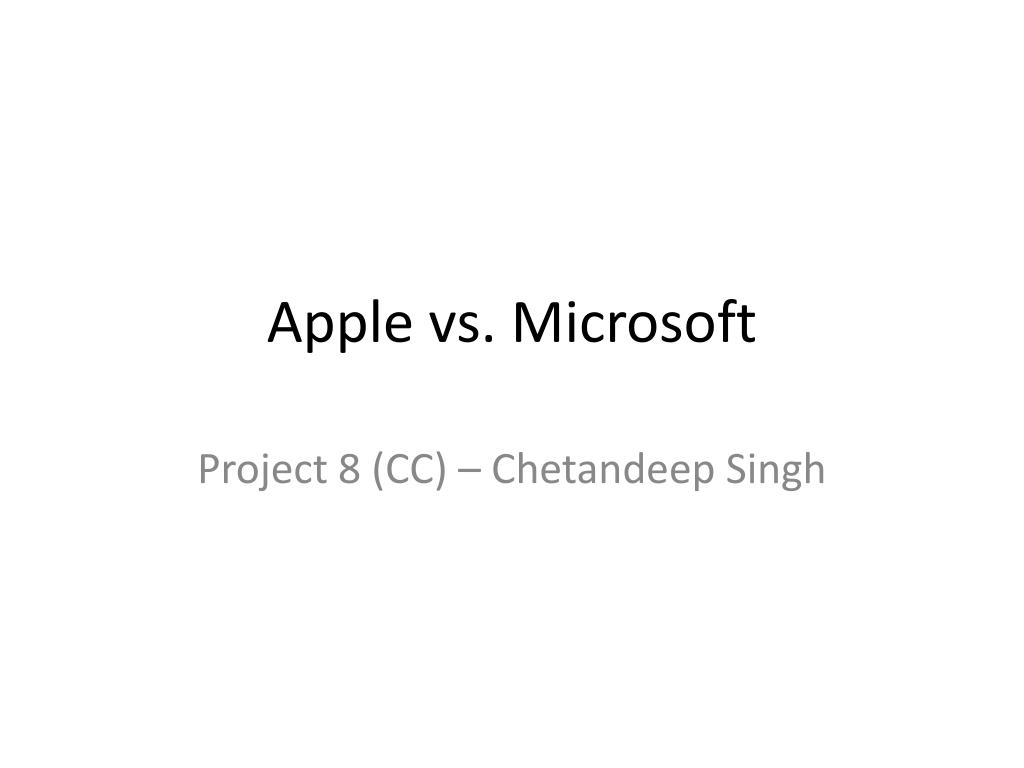 PPT - Apple vs. Microsoft PowerPoint Presentation, free download - ID ...