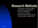 PPT - Research Methods PowerPoint Presentation, free download - ID:3949139