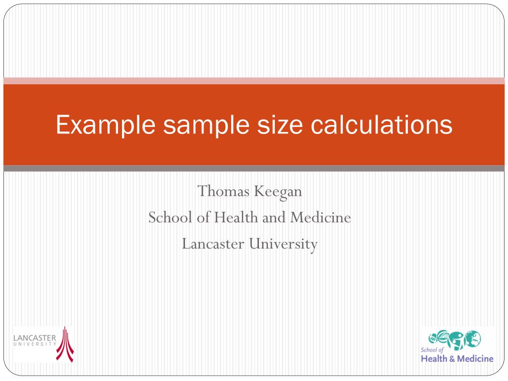 PPT - Example sample size calculations PowerPoint Presentation, free ...