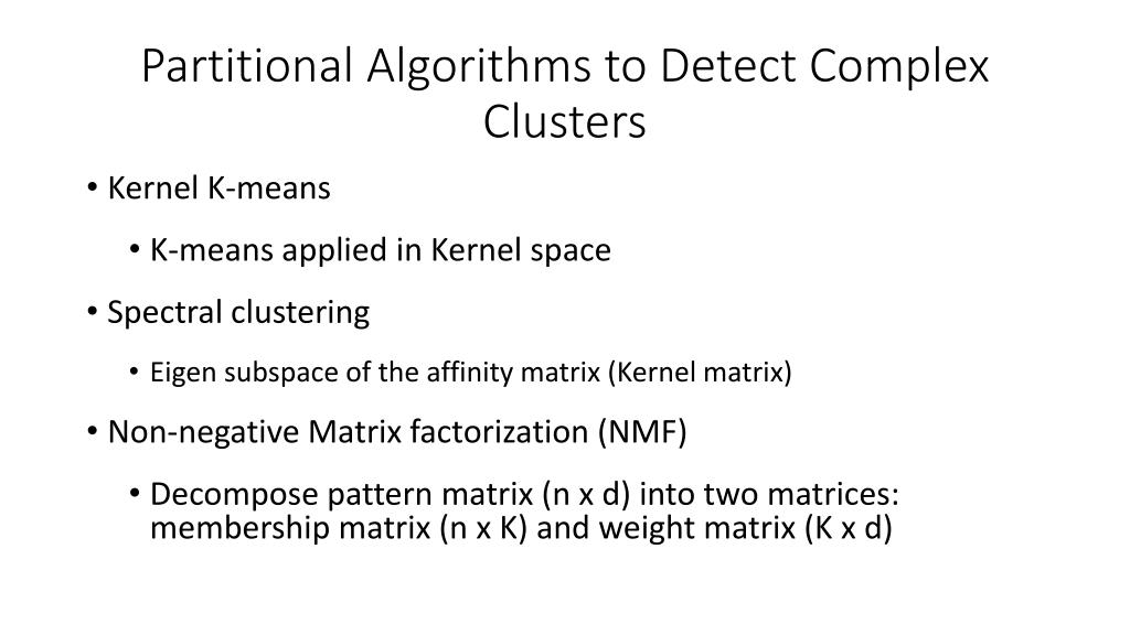 PPT - Partitional Algorithms to Detect Complex Clusters PowerPoint ...