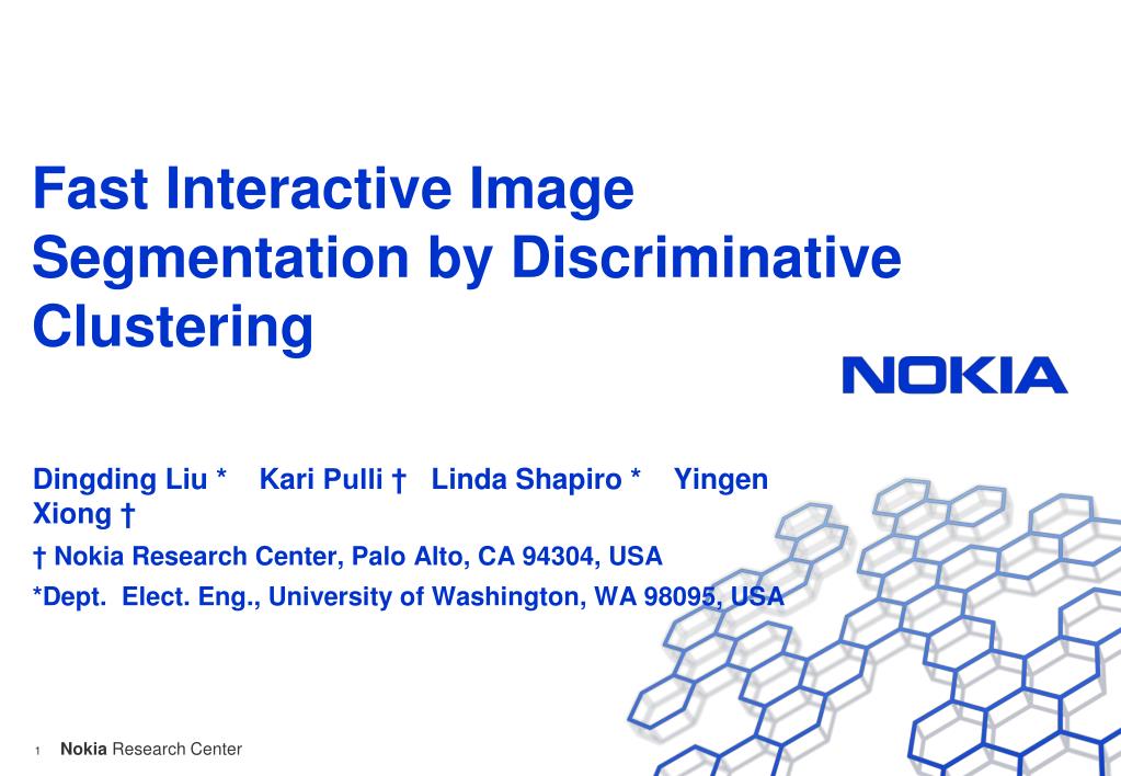 PPT - Fast Interactive Image Segmentation by Discriminative Clustering PowerPoint Presentation ...