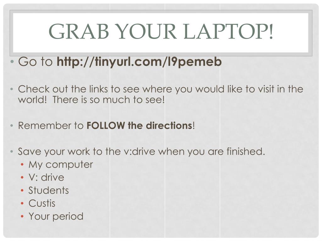 PPT - Grab your laptop! PowerPoint Presentation, free download - ID:1839212