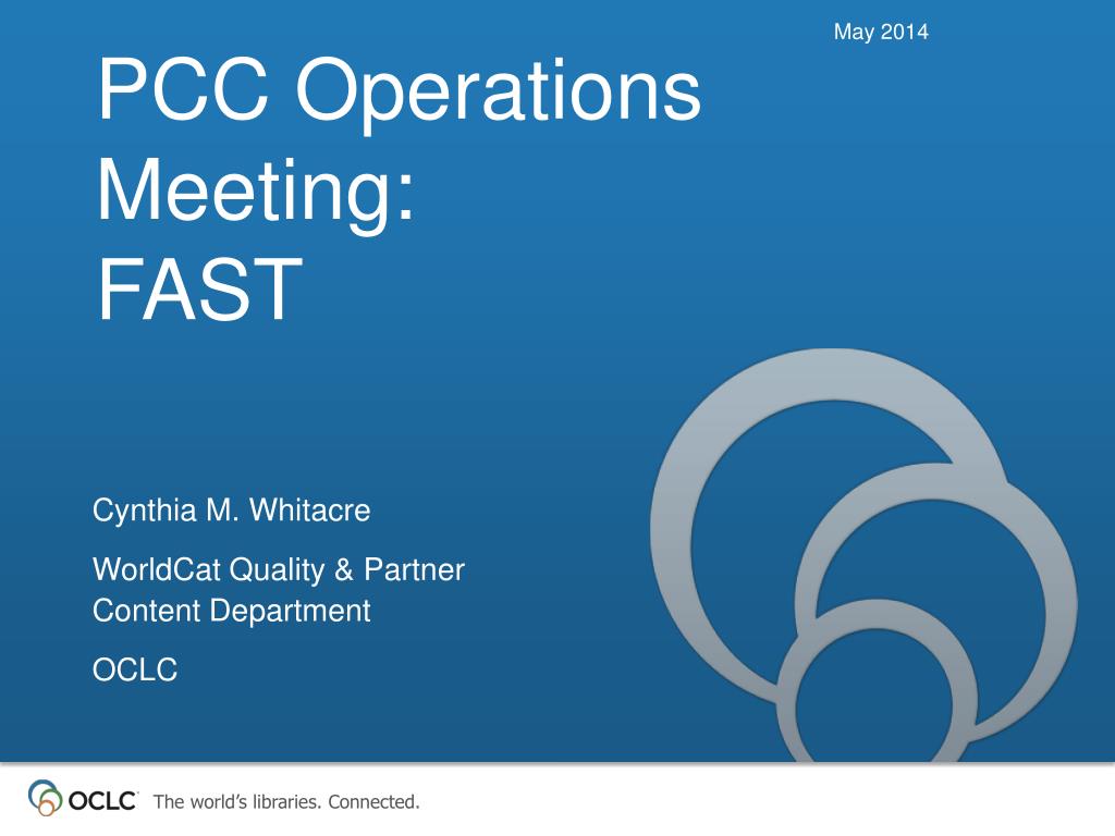 PPT - PCC Operations Meeting: FAST PowerPoint Presentation, free ...