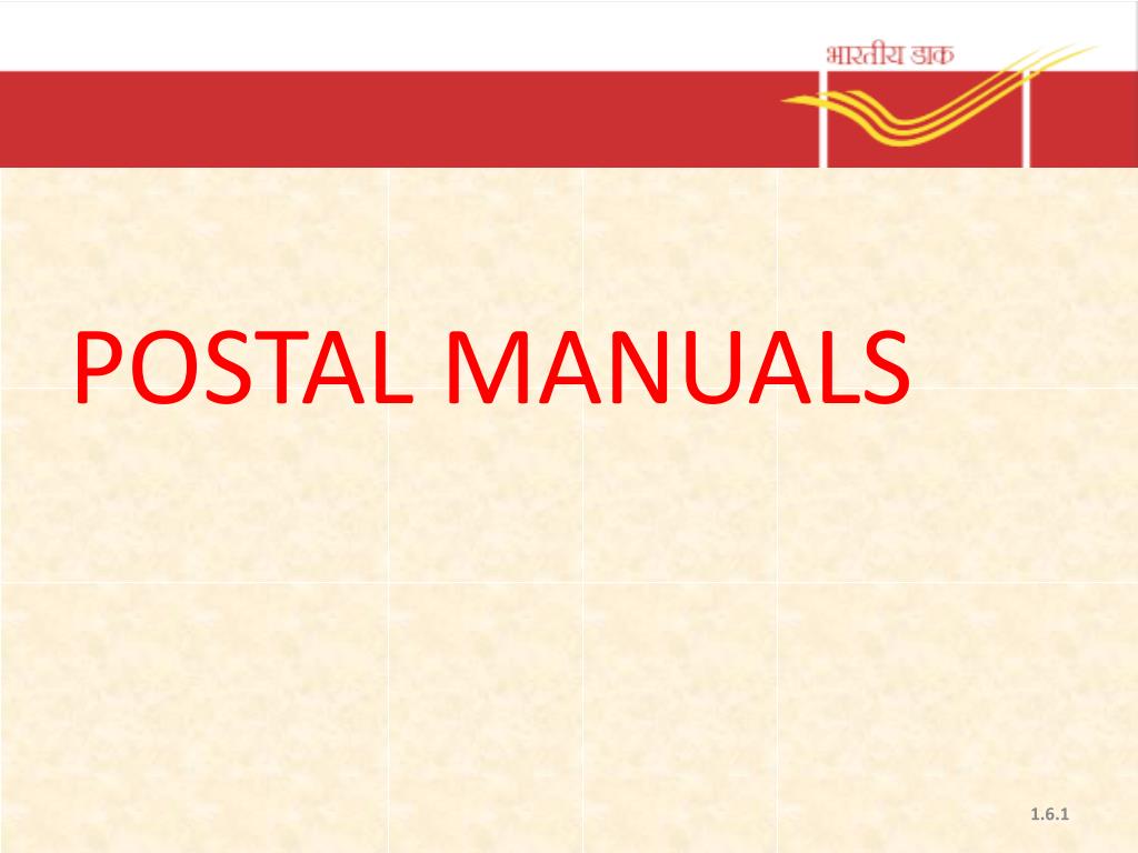PPT - POSTAL MANUALS PowerPoint Presentation, free download - ID:1841655