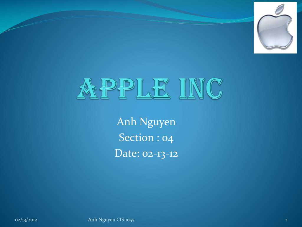 PPT - Apple INC PowerPoint Presentation, free download - ID:1841902