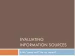 PPT - Evaluating Sources PowerPoint Presentation, free download - ID ...