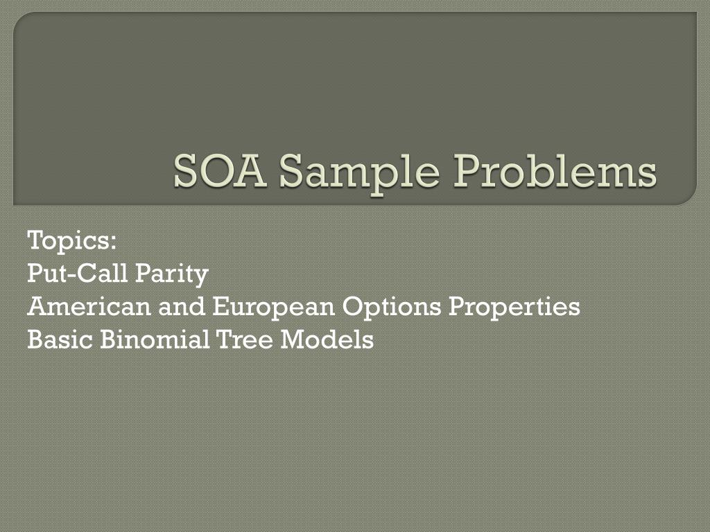 PPT - SOA Sample Problems PowerPoint Presentation, free download - ID ...