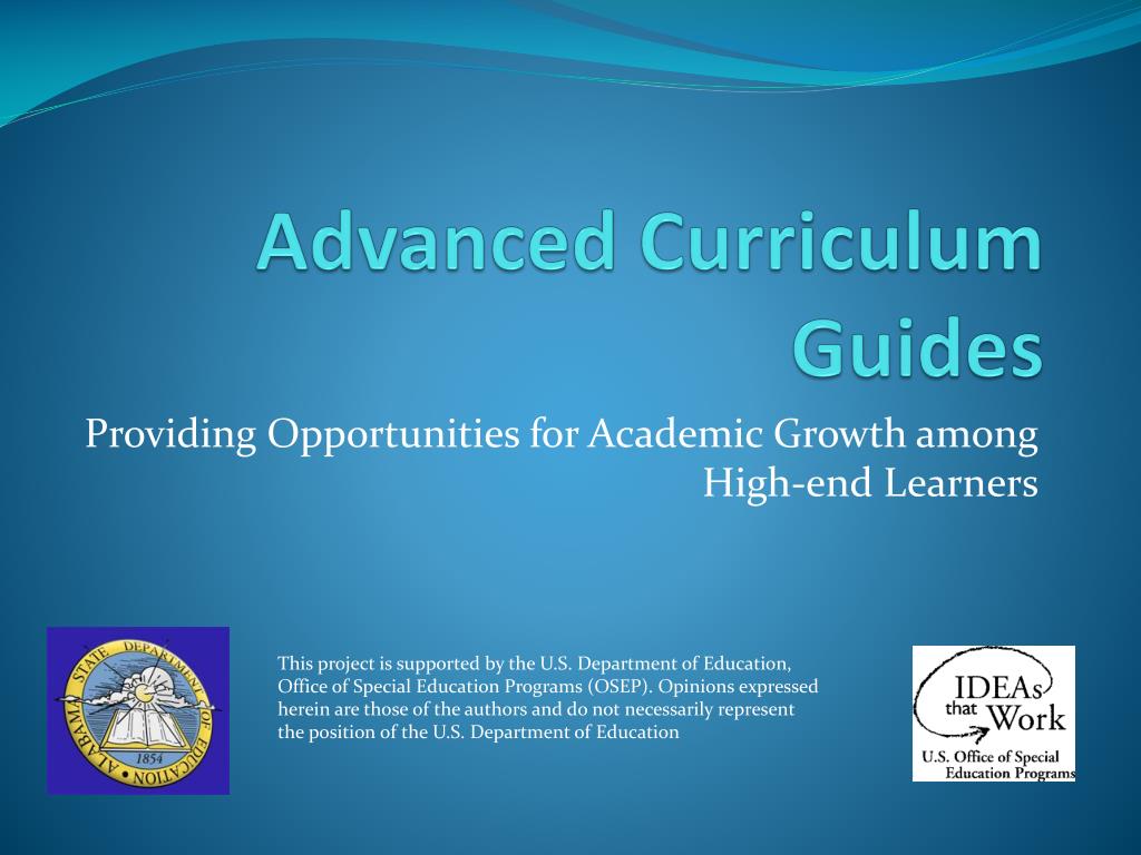 PPT - Advanced Curriculum Guides PowerPoint Presentation, free download ...