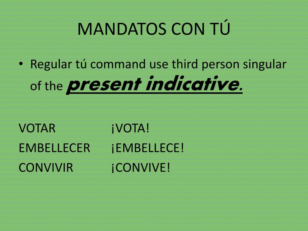 PPT - MANDATOS CON TÚ PowerPoint Presentation, free download - ID:1845963
