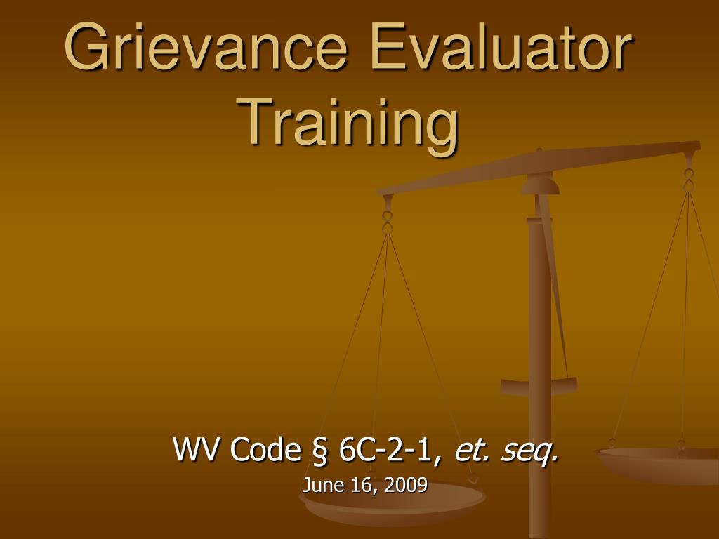 PPT - Grievance Evaluator Training PowerPoint Presentation, free ...