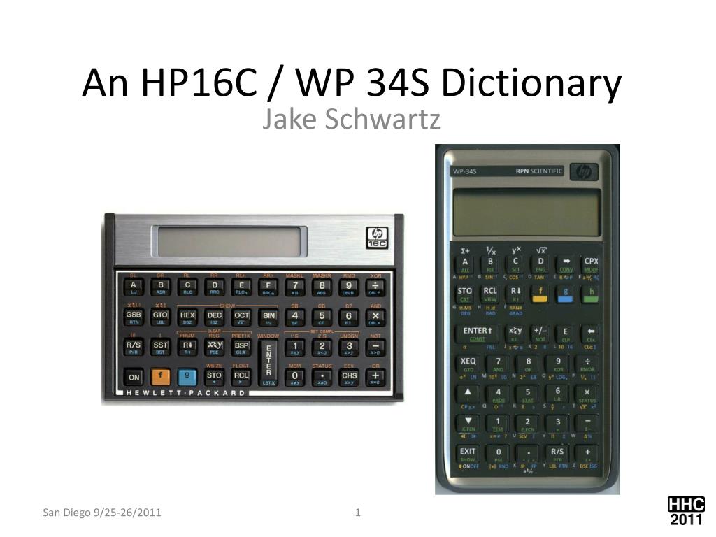 PPT - An HP16C / WP 34S Dictionary PowerPoint Presentation, free download - ID:1846132