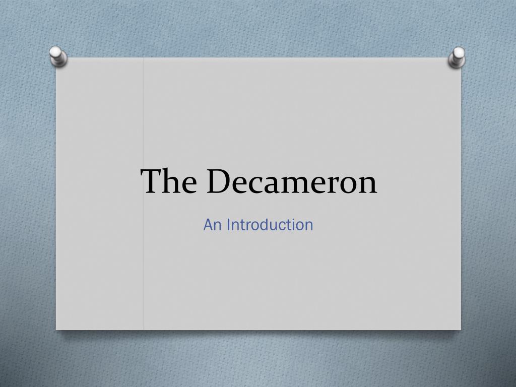 PPT - The Decameron PowerPoint Presentation, free download - ID:1850204