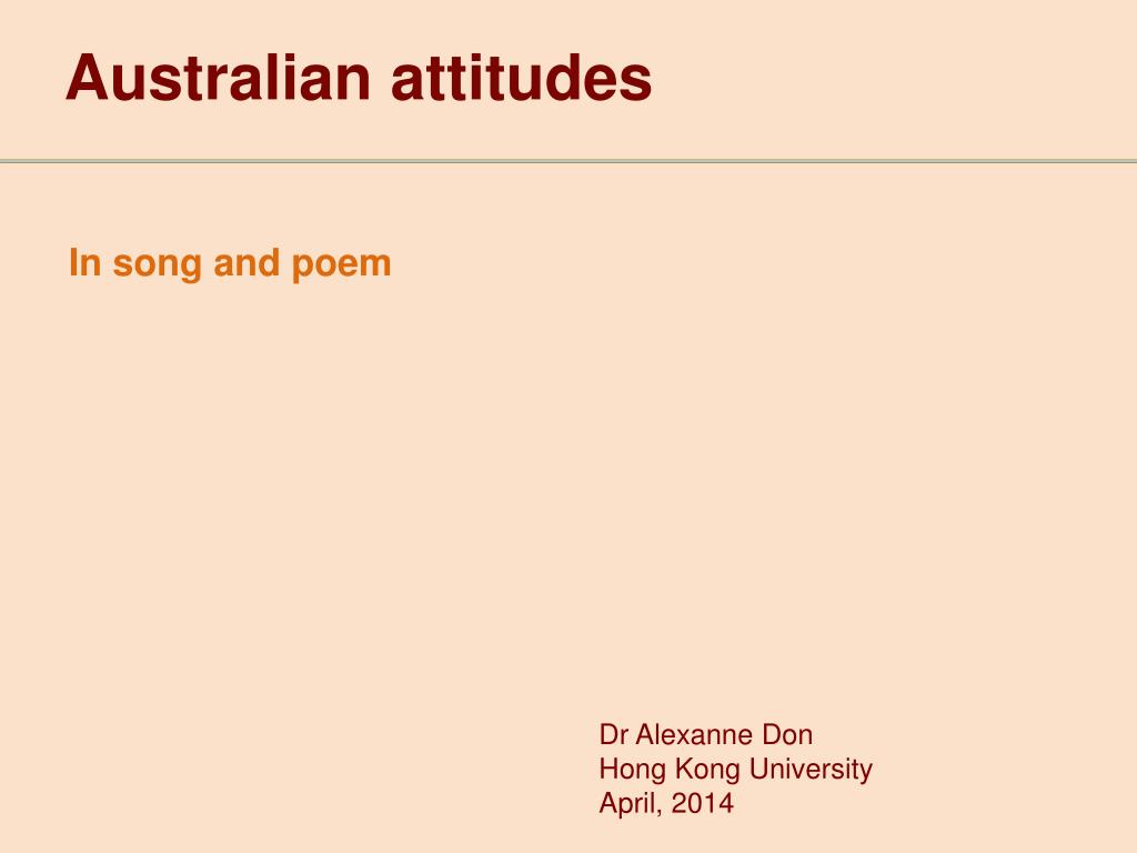 PPT - Australian attitudes PowerPoint Presentation, free download - ID ...