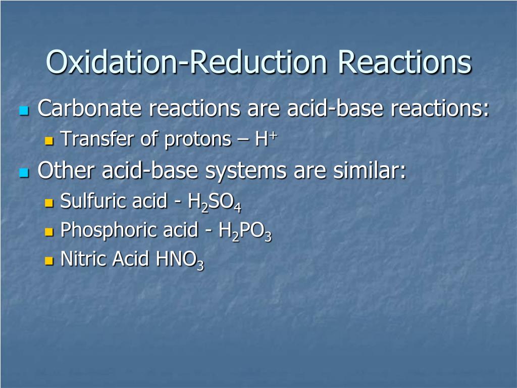 PPT - Oxidation-Reduction Reactions PowerPoint Presentation, free ...