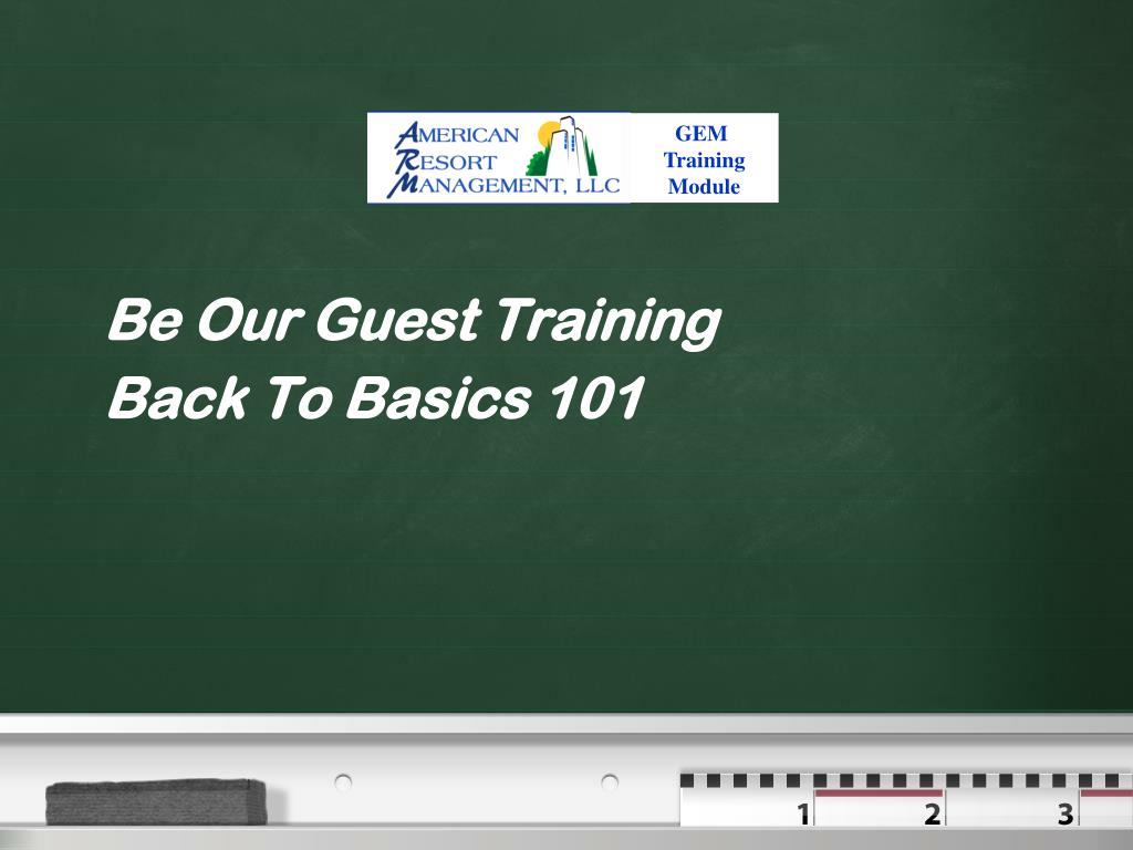 PPT - Be Our Guest Training Back To Basics 101 PowerPoint Presentation ...