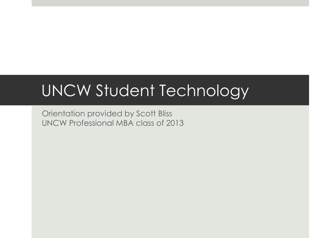 PPT - UNCW Student Technology PowerPoint Presentation, free download ...