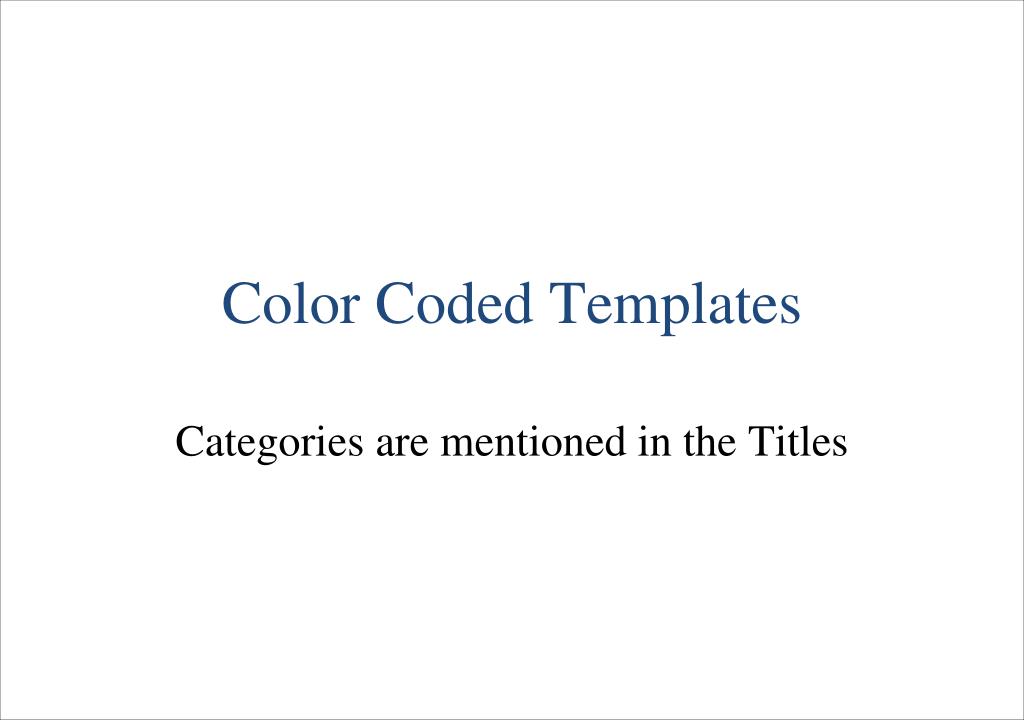 PPT - Color Coded Templates PowerPoint Presentation, free download - ID ...