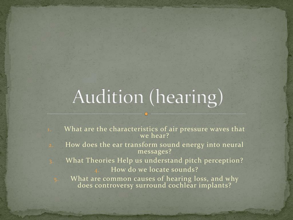 PPT - Audition (hearing) PowerPoint Presentation, free download - ID ...