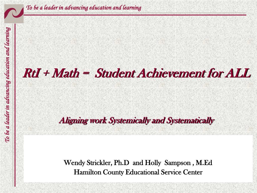 PPT - Math Mastery for All Students: Systemic & Systematic Approaches ...