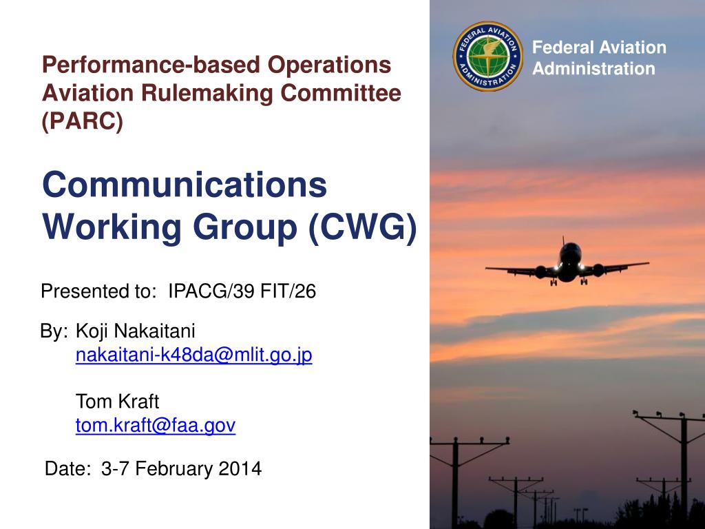 PPT - Performance-based Operations Aviation Rulemaking Committee (PARC ...