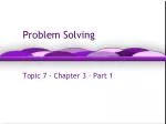 PPT - Problem Solving PowerPoint Presentation, free download - ID:505139
