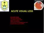 PPT - Acute Vision Loss PowerPoint Presentation, free download - ID:3000924