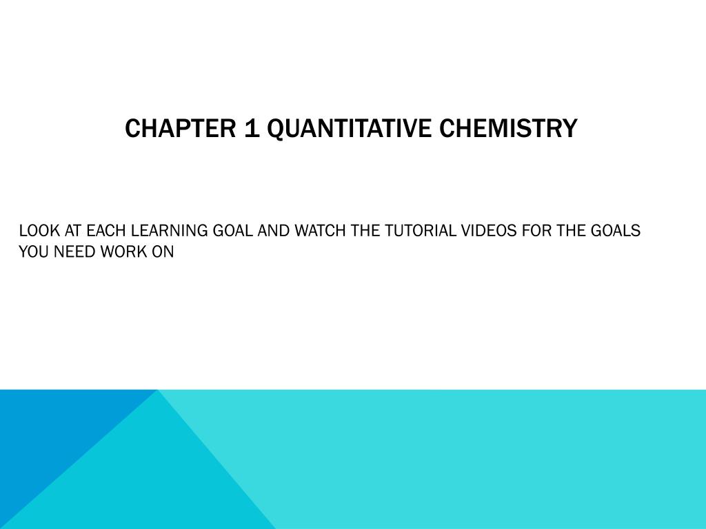 PPT - Chapter 1 quantitative chemistry PowerPoint Presentation, free ...