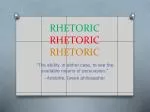 PPT - The Faculties of Classical Rhetoric PowerPoint Presentation, free ...