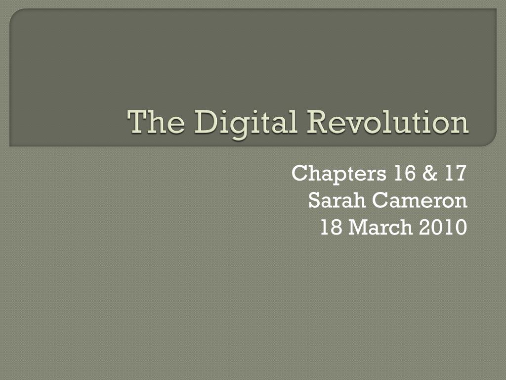 PPT - The Digital Revolution PowerPoint Presentation, free download ...