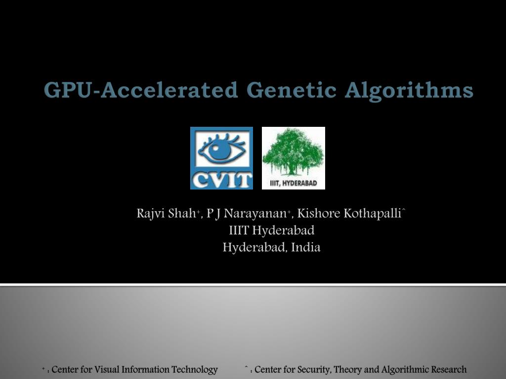 PPT - GPU-Accelerated Genetic Algorithms PowerPoint Presentation, free ...