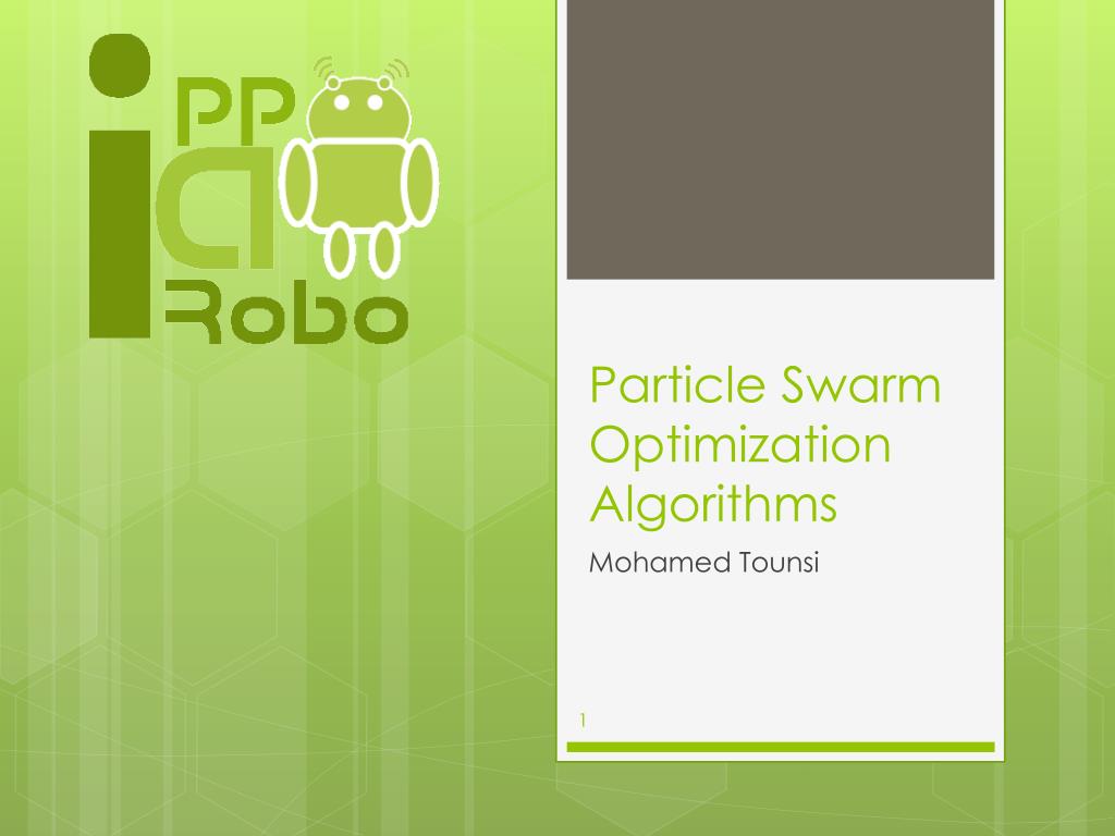 PPT - Particle Swarm Optimization Algorithms PowerPoint Presentation ...