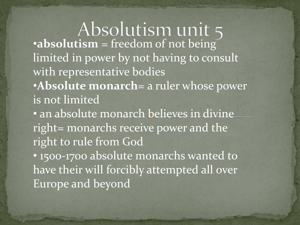 PPT - Absolutism unit 5 PowerPoint Presentation, free download - ID:1866989