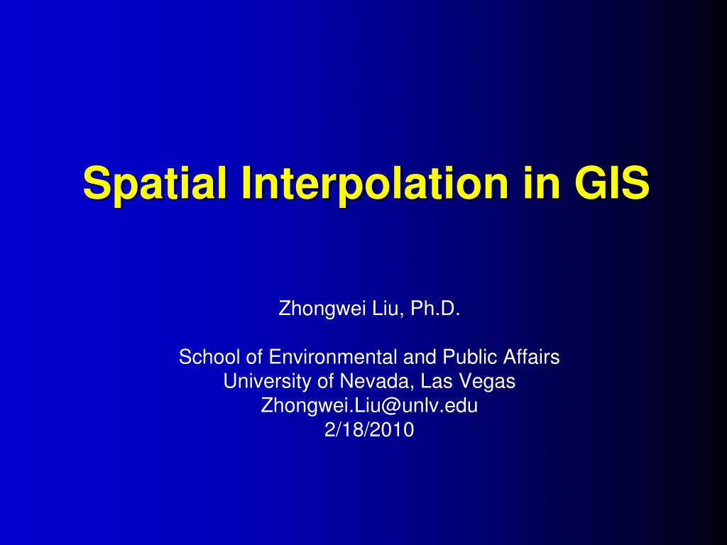 PPT - Spatial Interpolation in GIS PowerPoint Presentation, free ...