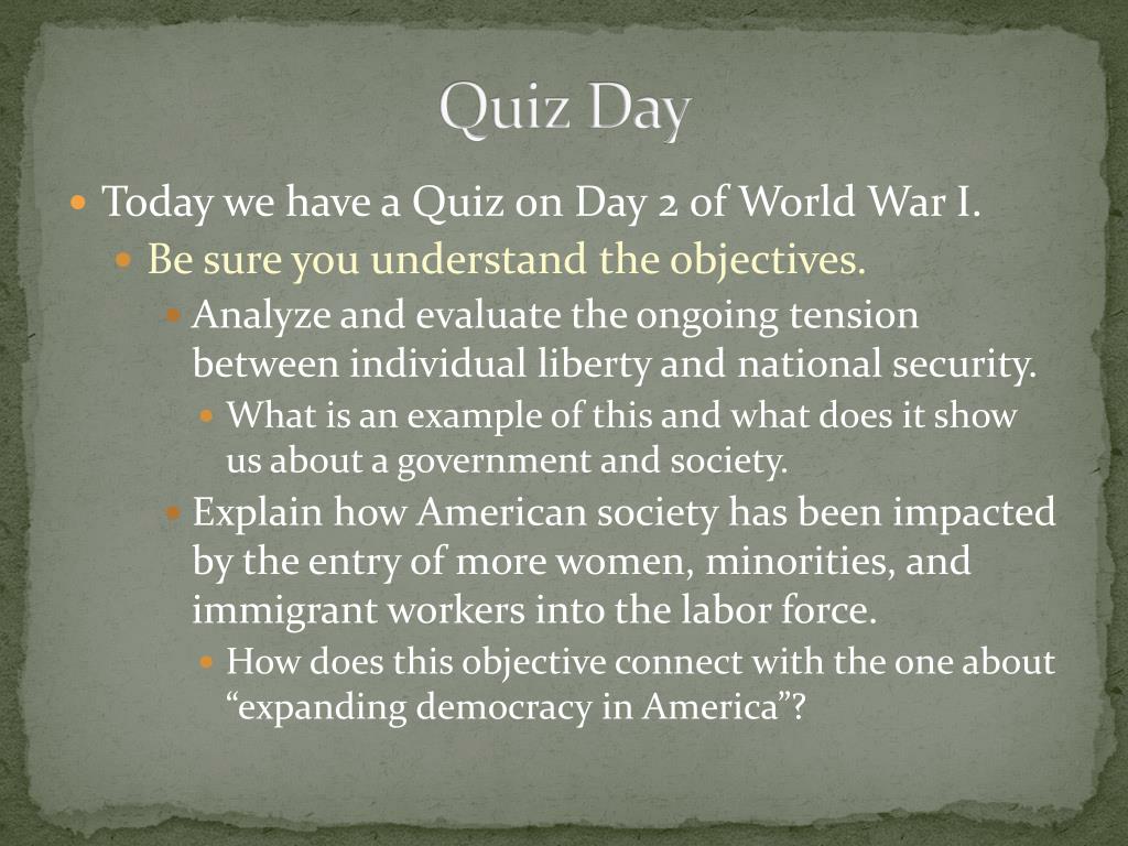 PPT - Quiz Day PowerPoint Presentation, free download - ID:1871340