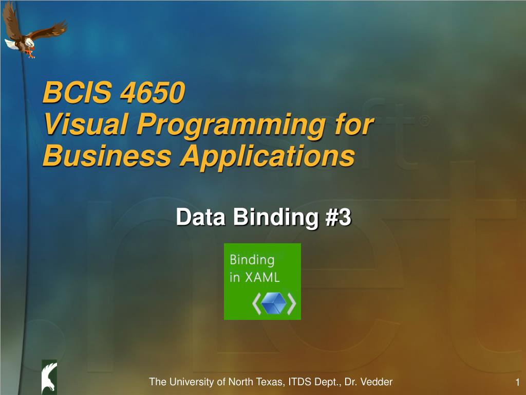 PPT - BCIS 4650 Visual Programming for Business Applications PowerPoint ...