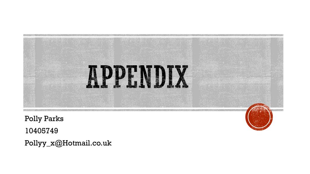 PPT - APPENDIX PowerPoint Presentation, free download - ID:1873046