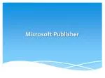 PPT - Publisher Lesson 1 Microsoft Publisher Basics PowerPoint ...